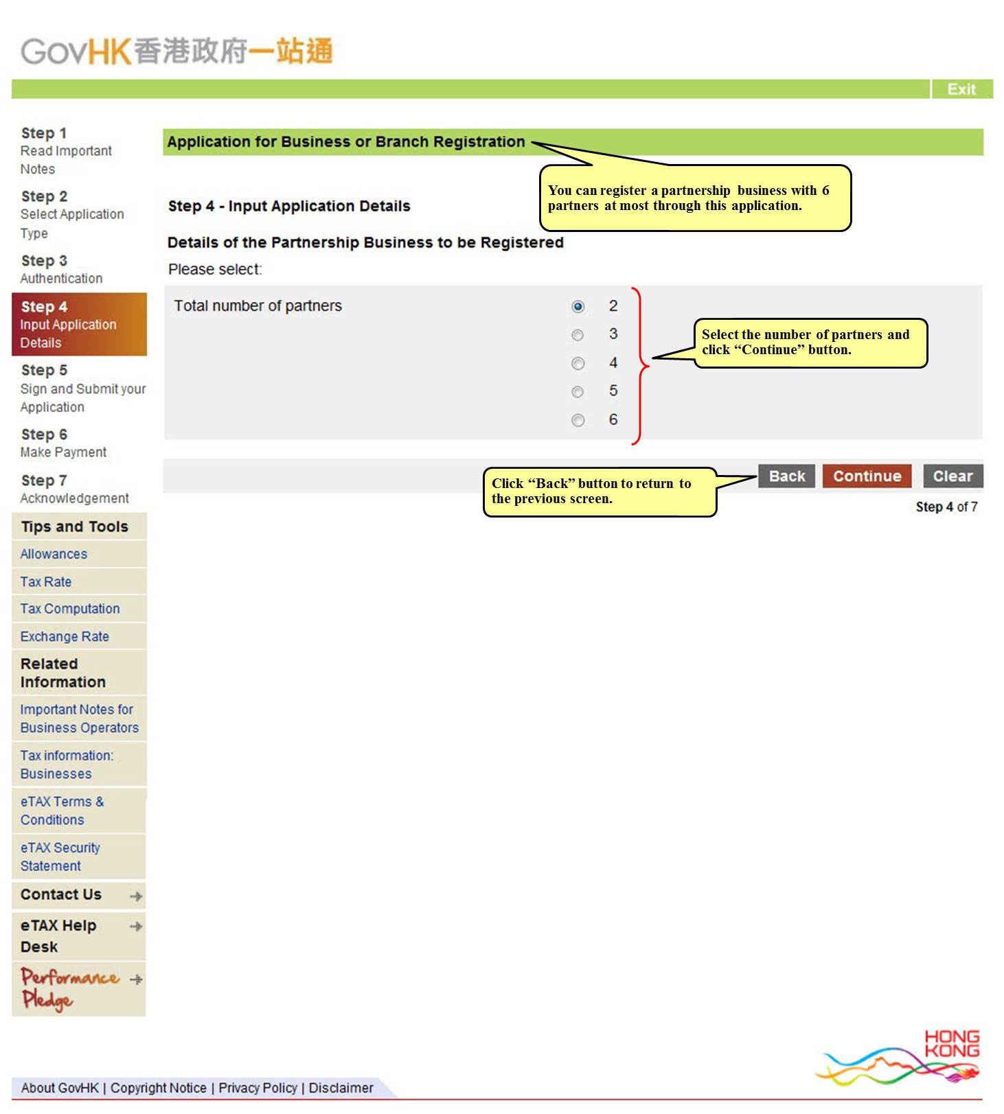 Application for Business or Branch Registration Online Demo