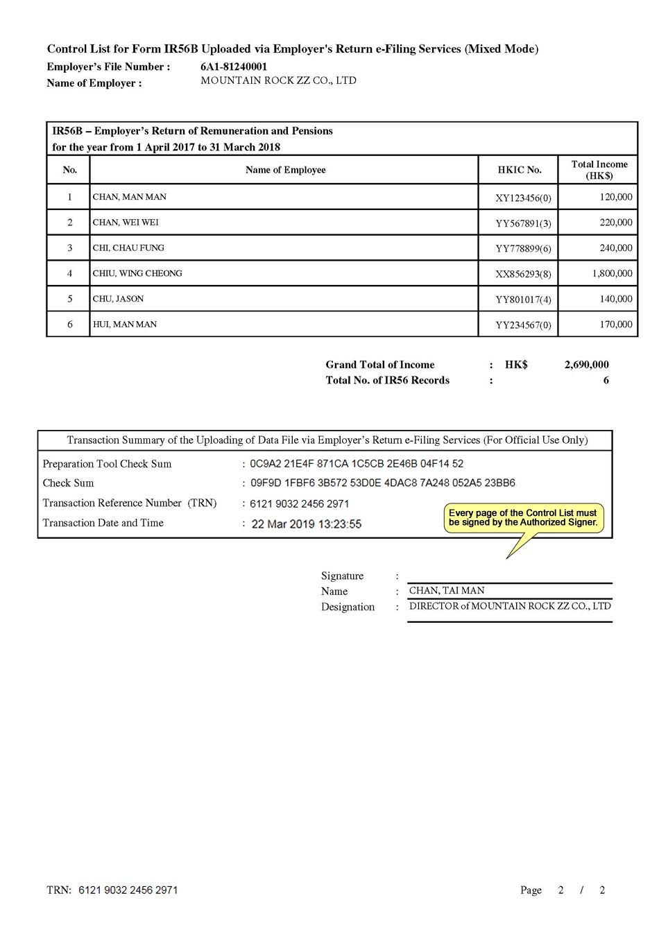 Step 6: Acknowledgement